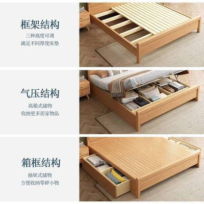 实木房IDT床意式极简1.8m出租用双人床5卧1.m家用经济主型单人床