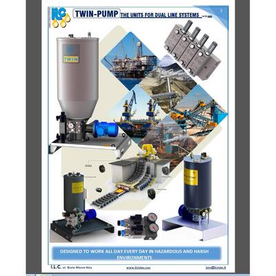 港口专用矿山机械船舶用意大利ILC-TWIN-PUMP双线润滑系统
