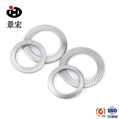 不锈钢304自DIN52201碟形防松垫片双叠锁垫圈双595面齿锁垫圈