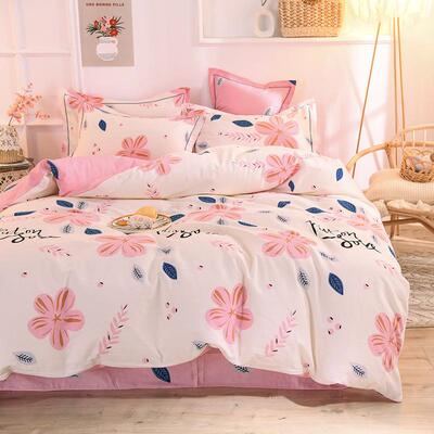 春夏加厚磨纯棉床上1用品四件套07910全棉床笠毛床4单人被套罩三