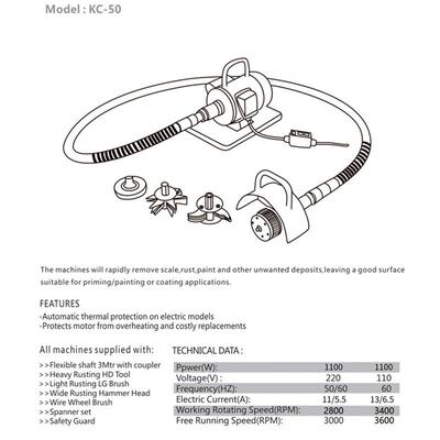 IMPA591253船用持锈式手甲除机配件软62026板管转动轴总成除锈头K