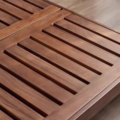 北美黑胡木悬浮床户型简约床架日式桃无头床榻榻米矮床88808床地