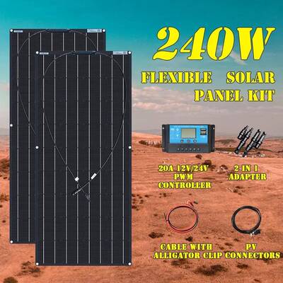 柔性solarpanel110W太阳能板套装单晶房车游艇便携式太阳能电池