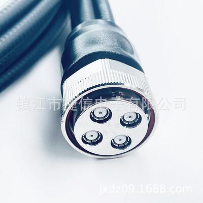 HWMQ4母头到4.3-10公头4芯集束跳线4端口1/4S超柔跳线电缆组件