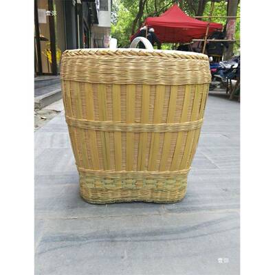 贵州纯手工竹编背篓背篼51024背筐菜筐娄收纳筐圆形背背箩