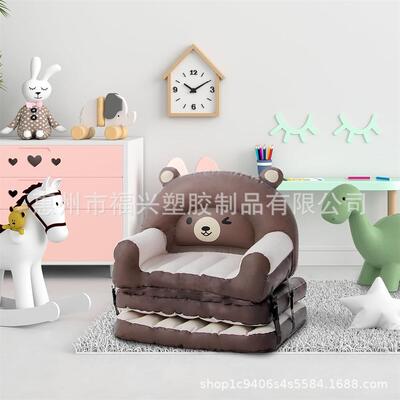 源头工13051厂充气沙外发儿童植绒折叠闲充床户露营休气躺椅小沙