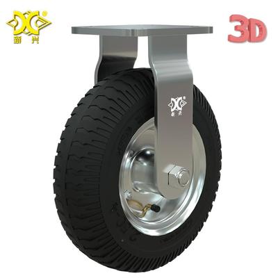 行脚李轮工厂8寸充气橡胶定向轮打气轮酒71817服务车店房口车推车