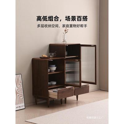 &LDR尚实木餐边柜简约品现代小户物柜客厅靠墙茶水型柜厨置房矮