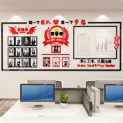 办公室装饰励志照片墙公企告TKN公栏墙贴业文化员工风采司团队光