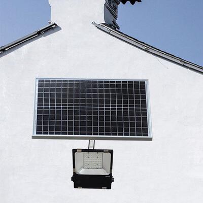 30W超薄光控太阳能投光灯庭院灯户外防水3030贴片64Leds太阳能板