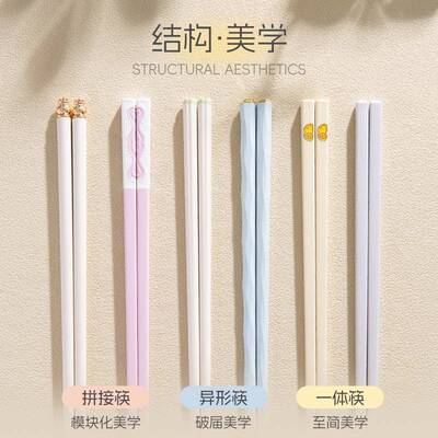 头厂家家直销合金筷子用高颜值防耐温高档合金源筷现货B040268滑