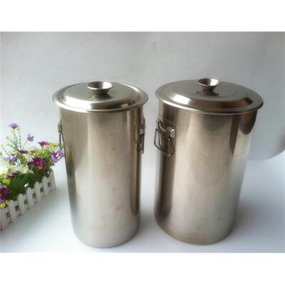 不锈钢奶茶桶汤桶（带盖）珍珠奶茶桶不锈钢桶长奶筒25X45cm