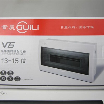 贵丽牌铁底开关箱 C45 豪华暗装开关箱 空气漏电配电箱13-15