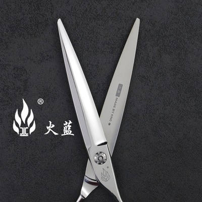 火蓝长刀大刀 徒手剪7寸美发大切口厚发片男士起发脚 刀磨makan