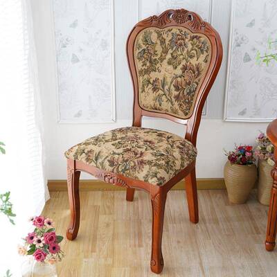 欧餐椅实餐GHT木阳台茶几椅美式接待桌椅式卧室书椅子布房艺椅