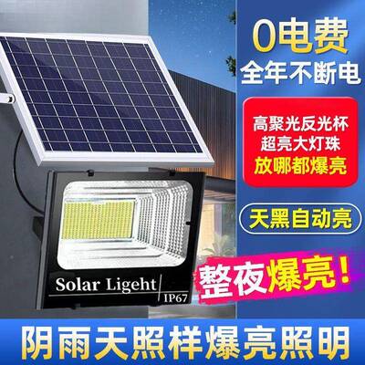 2025天新款太阳能照明灯庭院户外家农村超亮0黑自动亮30W用5RBV00