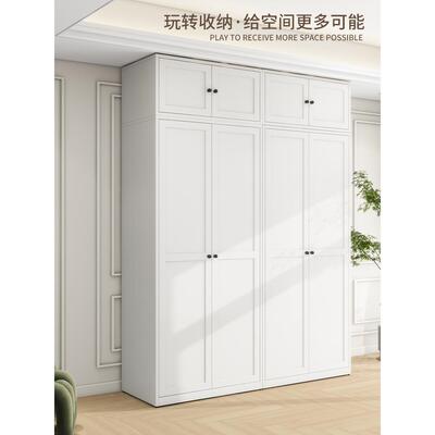 简钢制12965衣柜家用卧室易约组装出租小房用经济型户型简组合柜