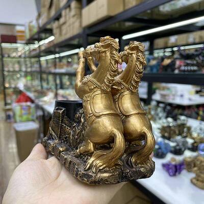 摆球形底座里长万城到马成功生肖马祝福办公XXE室桌面装饰品件