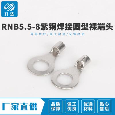 生产NRB5.5-12紫铜焊圆冷型裸端头62431接线片压端子接1000装