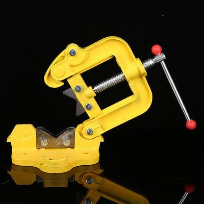 货管子台虎钳固龙门架夹钳重水管钳压型力QCE台钳夹定管现钳