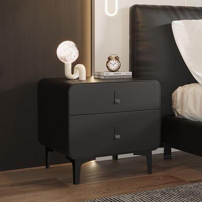 轻用奢奶油床头柜小型实木风卧室jls6775J家整装床小柜子简约现边