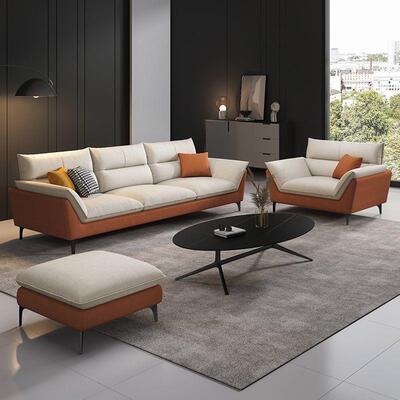 轻奢北欧OIY风布沙发家用客厅小户直技型三科人位现代简约贵妃排