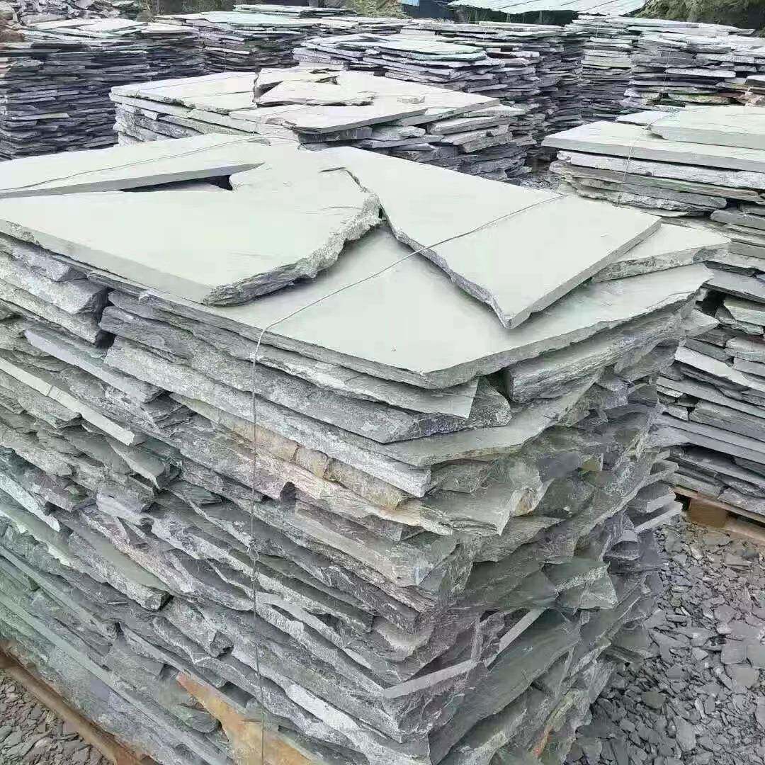 天然青石板碎拼不规则乱石板室外庭院仿古砖包括文化石板岩地砖