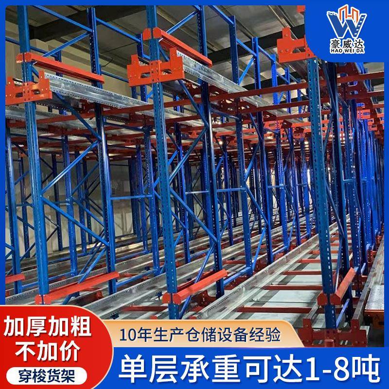 穿梭式立体仓库货架智能仓储穿梭车工厂大型横梁式储物架重型货架