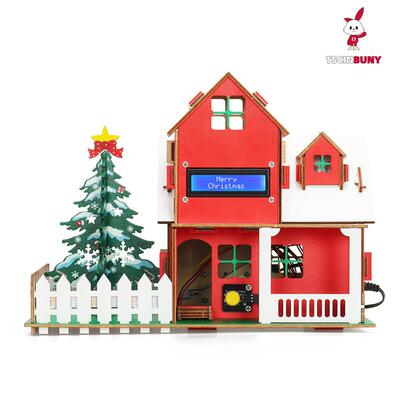 兼容ArduinoNano编程圣诞小屋套件STEM家居入门级木屋编程套装