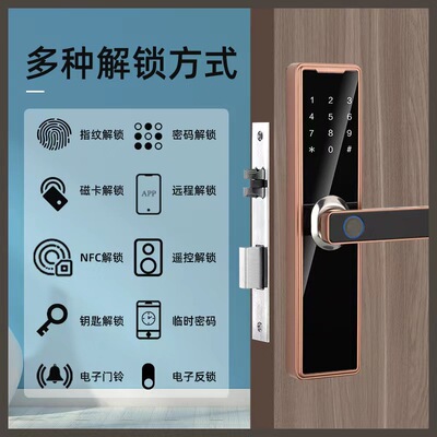室内木门指纹密码智能锁F31
