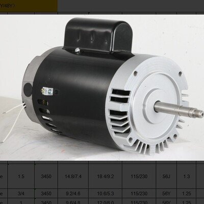 B668  PhaseSingle Phase    HP3/4  3450RPM
