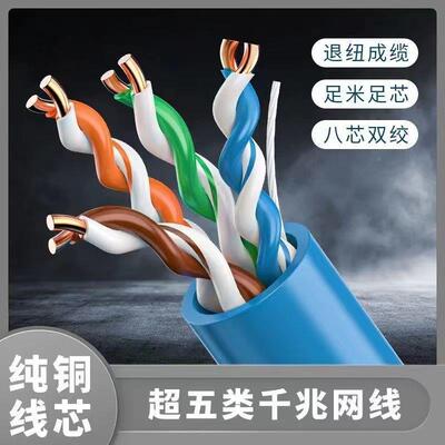 六类千兆家用网线网线10米2超0米五类电IRV脑宽带监控高速工程络