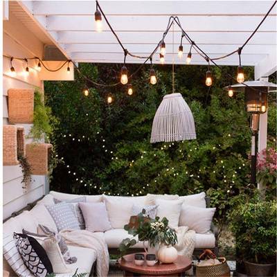 现货LEDS14E26装G40亚马逊水防灯串户外UWE饰庭院灯