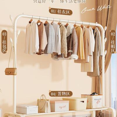 简易晾衣架落凉地卧室挂架室内阳台家用晒衣服架宿舍衣F98S88TT衣