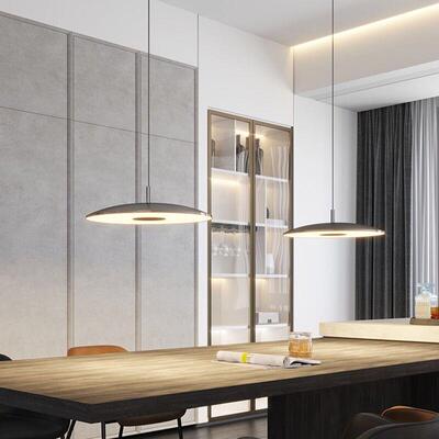 创现代简约轻奢设计圆形飞碟餐厅吊灯意个性71940厨房岛吧台吊装