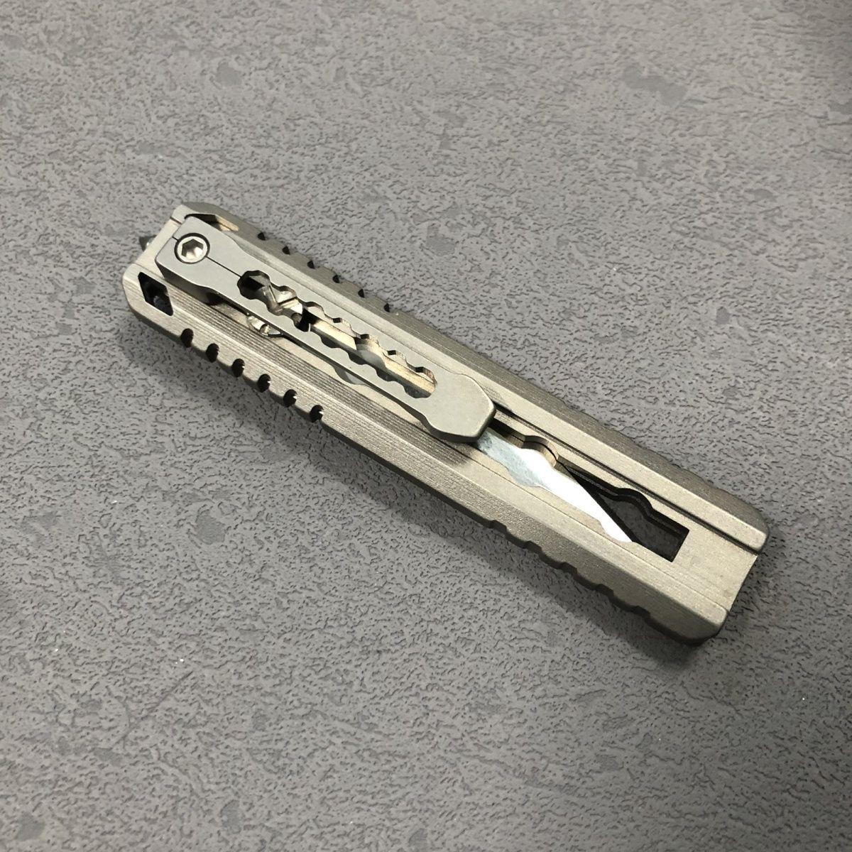 无极钛合金tc21数控线切割美工刀重型壁纸刀edc