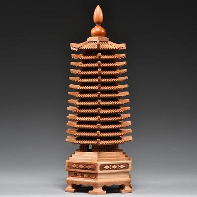 饰桃木雕刻1层文昌塔3摆件实木质ZJ01122文昌塔十层家居客厅三办
