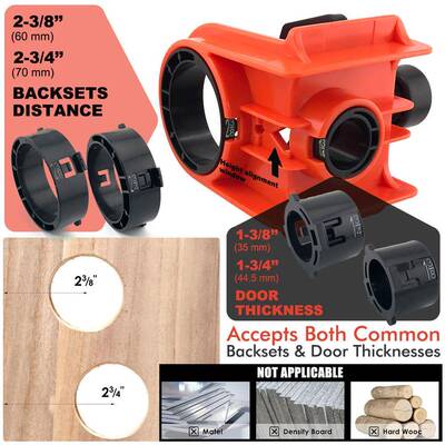 球形锁开可孔红器仅用木门+门闩榫眼工具套装于黄/165蓝//橙4色可