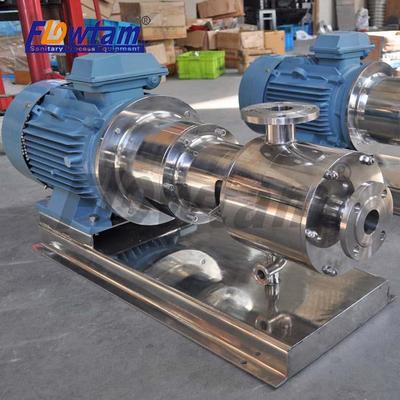供应 不锈钢卫生级管线式均质乳化机高剪切移动三级乳化泵厂家