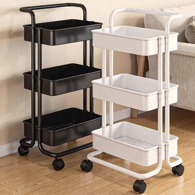 厨置房多移动RJ-00352地浴室卫生间架子卧室落小推车层物架零食收