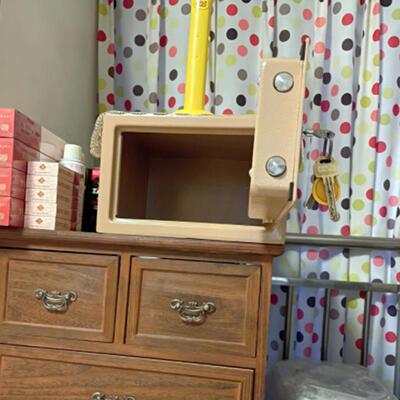 小型你全钢保险箱迷夹机万柜存钱罐家用床头可放衣柜保险JUJ柜防