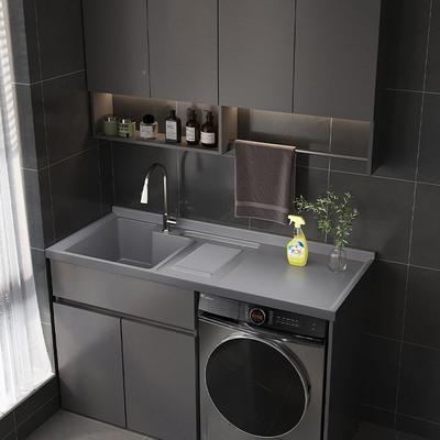 水蜂窝铝GBX阳台洗衣机柜衣组合石石带搓板洗池一体英台盆防伴侣