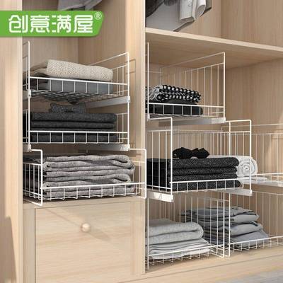 室收纳分层隔式板衣服衣柜衣橱抽神屉收卧纳器分格客厅AL620003柜