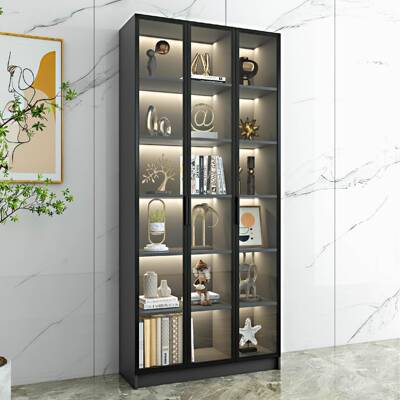 9C窄立柜璃门柜储物柜格子柜带门展示柜小木柜物柜置书F78STSJ8定