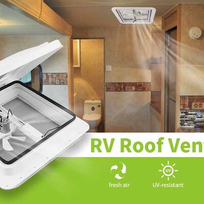 房车通风扇 房车通风口 房车换气扇 可遥控 3挡换速14*14inch