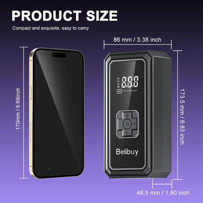 高新款车打载无线充气泵便携式汽车用气压DFS泵电动轿车轮胎打气