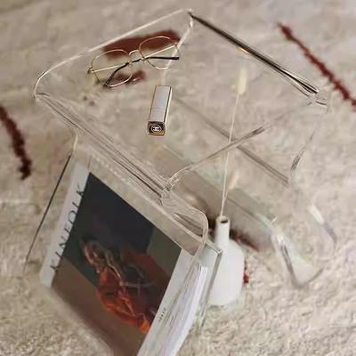 XBR灶物凳亚克力设床计师创意透明边几角几书杂志架飘沙发边柜窗