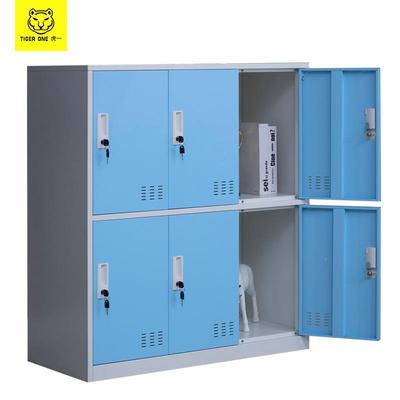 虎一办校公家具用教室书包柜储物矮柜六门矮柜厚九铁加皮更衣柜六
