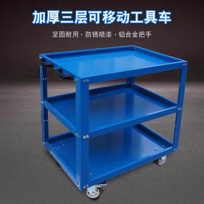 加二层双把手柄工业级加静音刹车重轮加推手两层加大车间用工具件