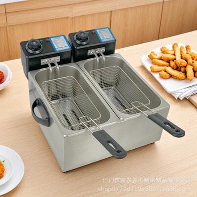 4升单持缸家4L+4L双缸电炉炸电炸锅厂小容量塑料39035机头支定制